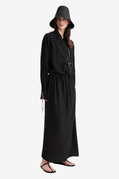 Drawstring Shirt - Black – The Wondershop