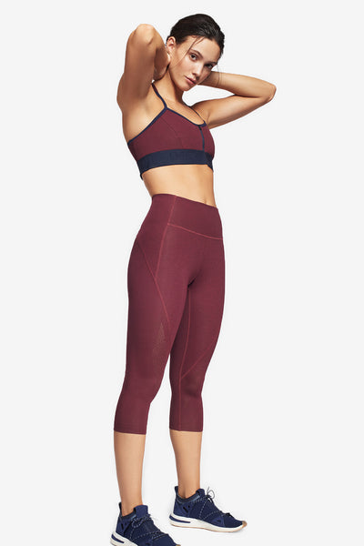 Scuba Zip Bra - Burgundy Marl – The Wondershop